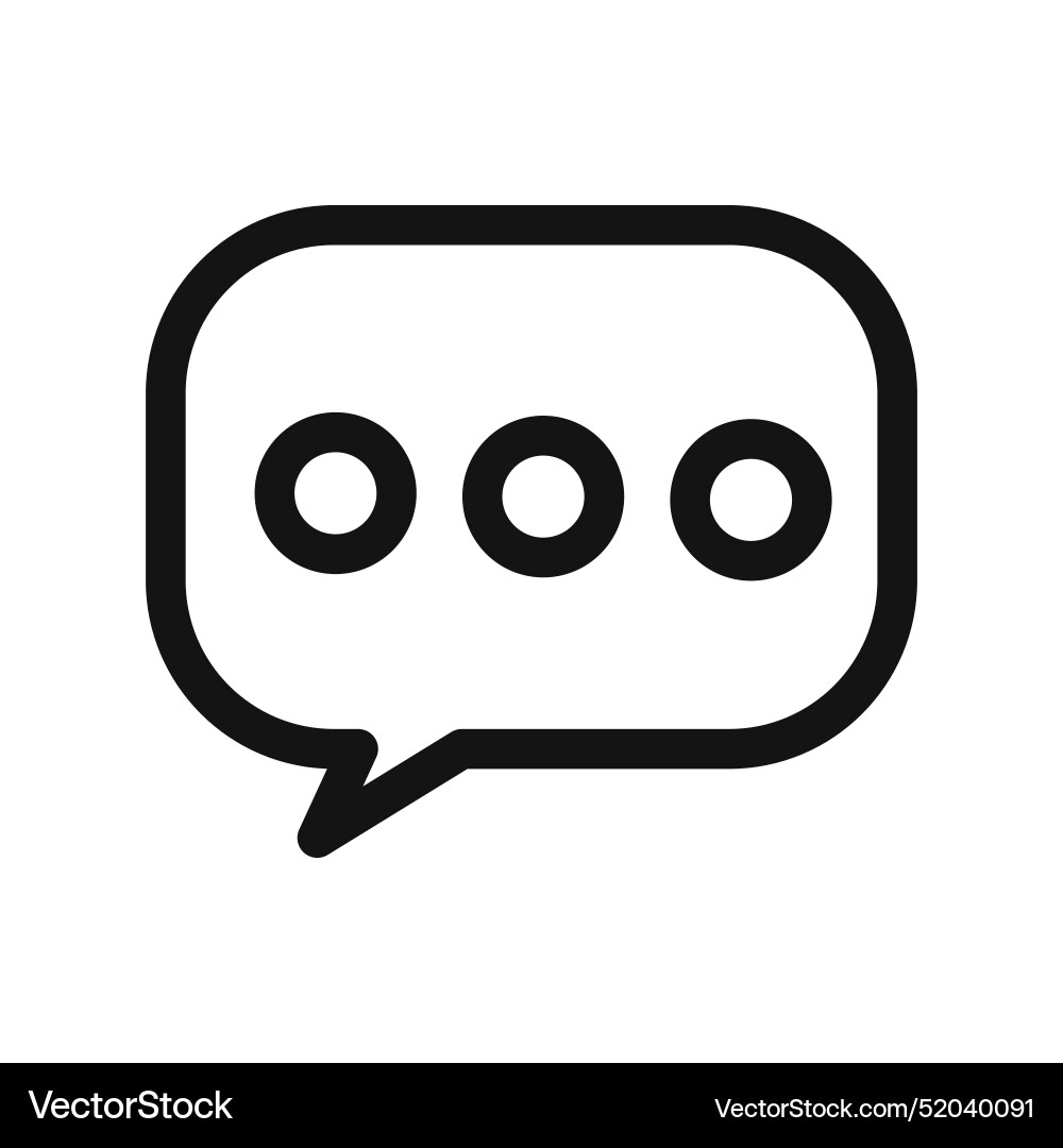 Comment icon black and white sign Royalty Free Vector Image