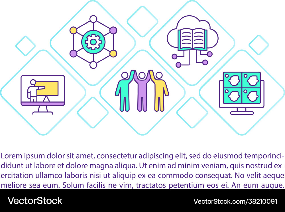 Community development solutions concept line Vector Image