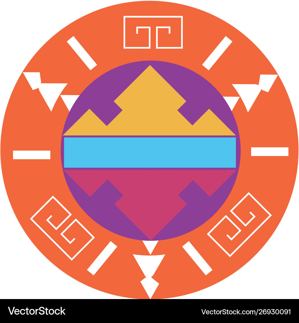 Isolated china circle design Royalty Free Vector Image