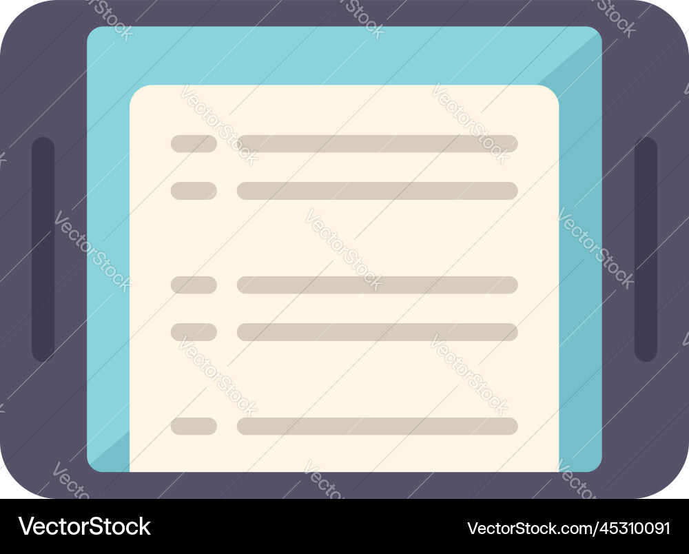 Online task icon flat test project Royalty Free Vector Image