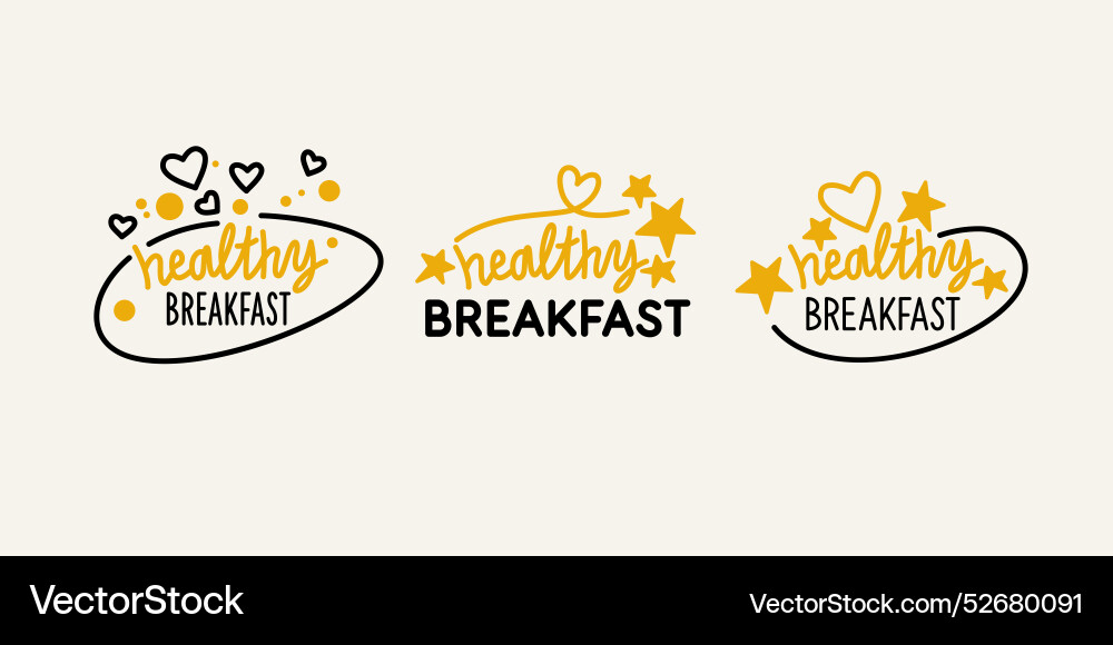 Picture shows a healthy breakfast prepared Vector Image