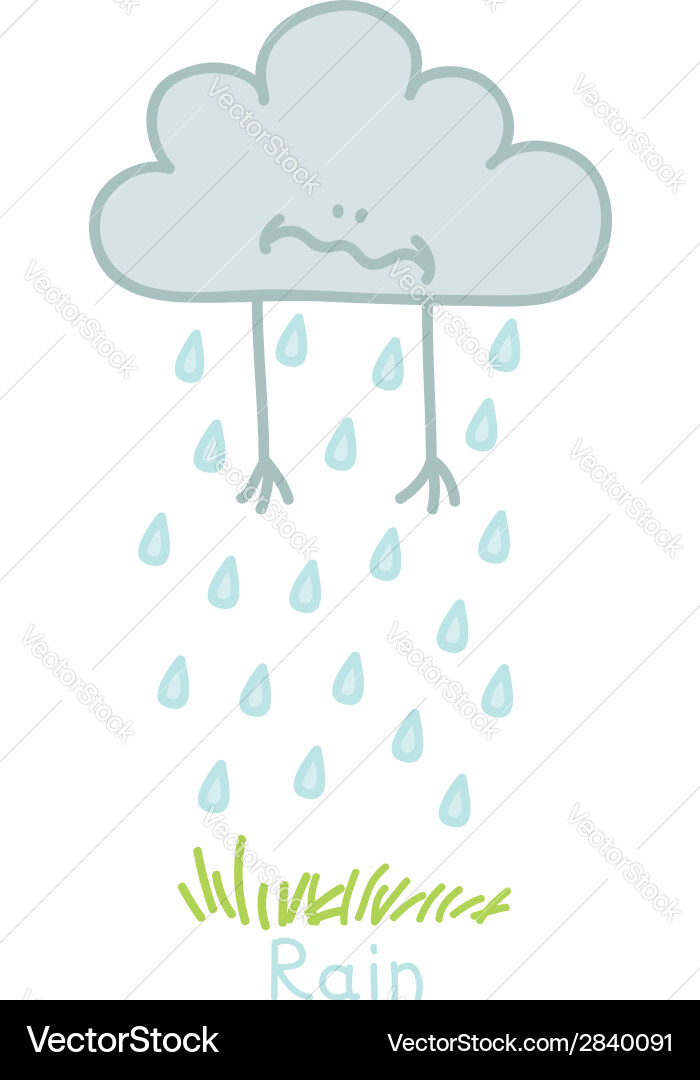 Rain Royalty Free Vector Image - VectorStock