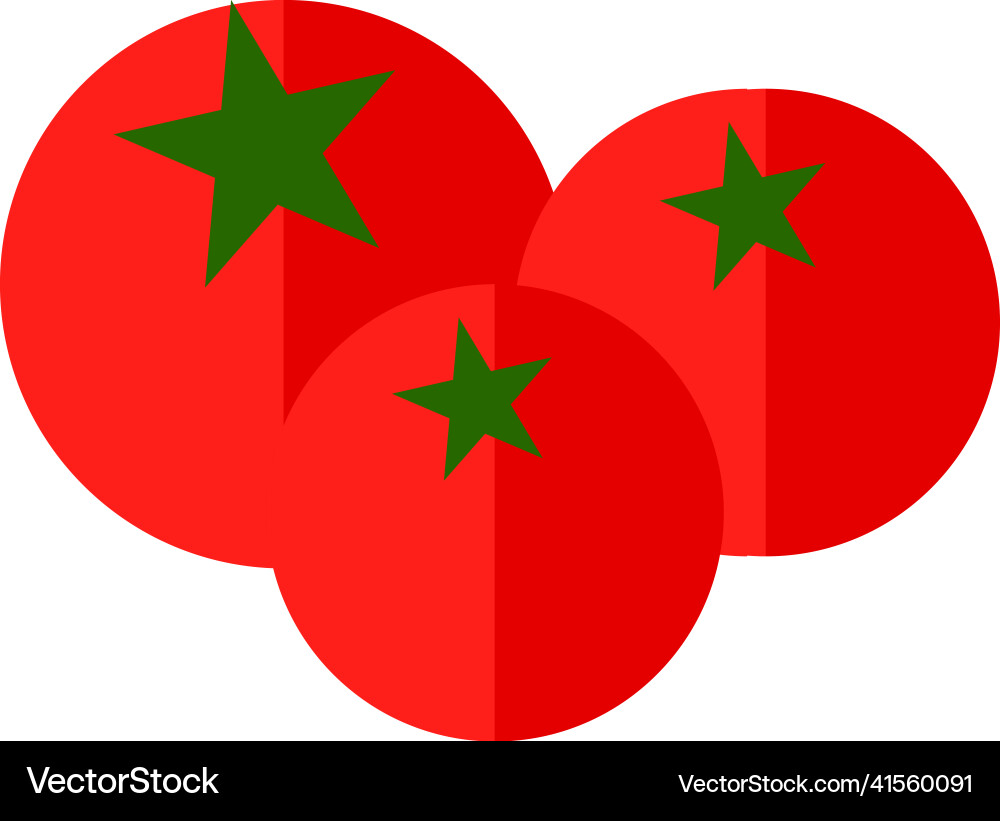 Tomatoes icon red fresh salad vegetable pile Vector Image