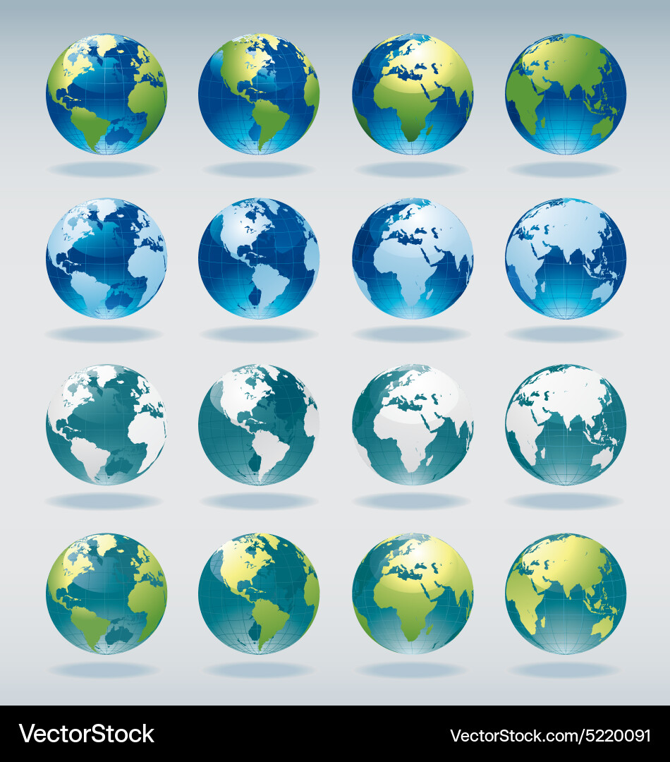 World globe Royalty Free Vector Image - VectorStock