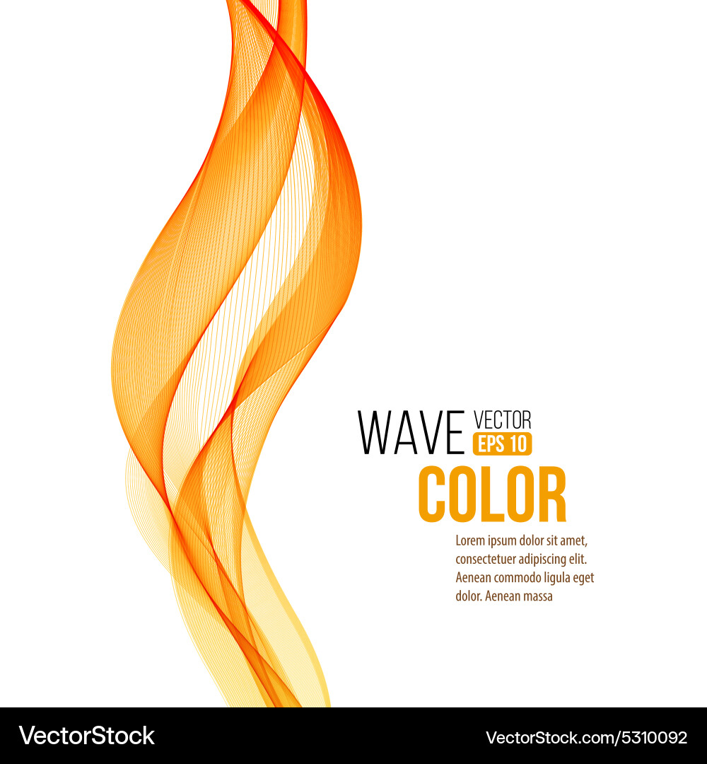 Abstract orange wave design element Royalty Free Vector
