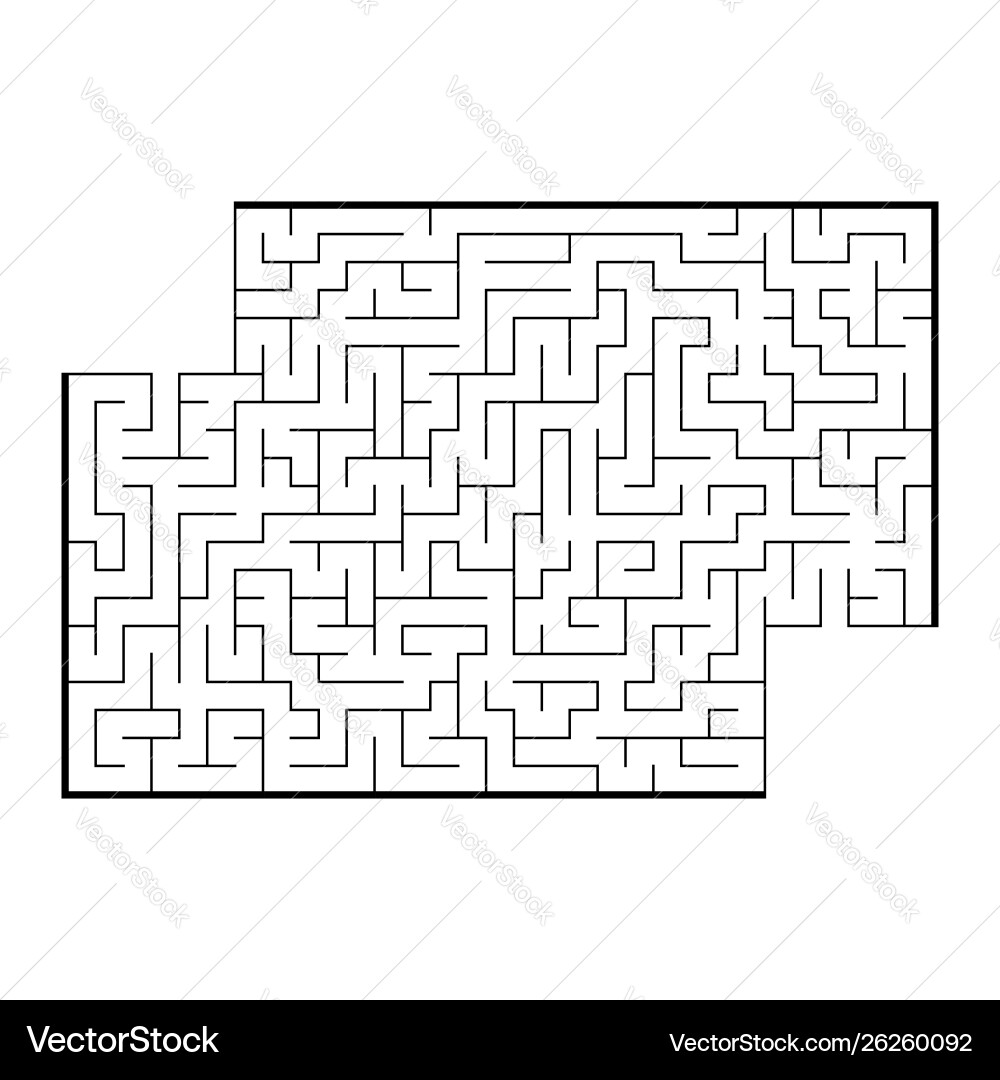 Abstract rectangular maze game for kids puzzle Vector Image