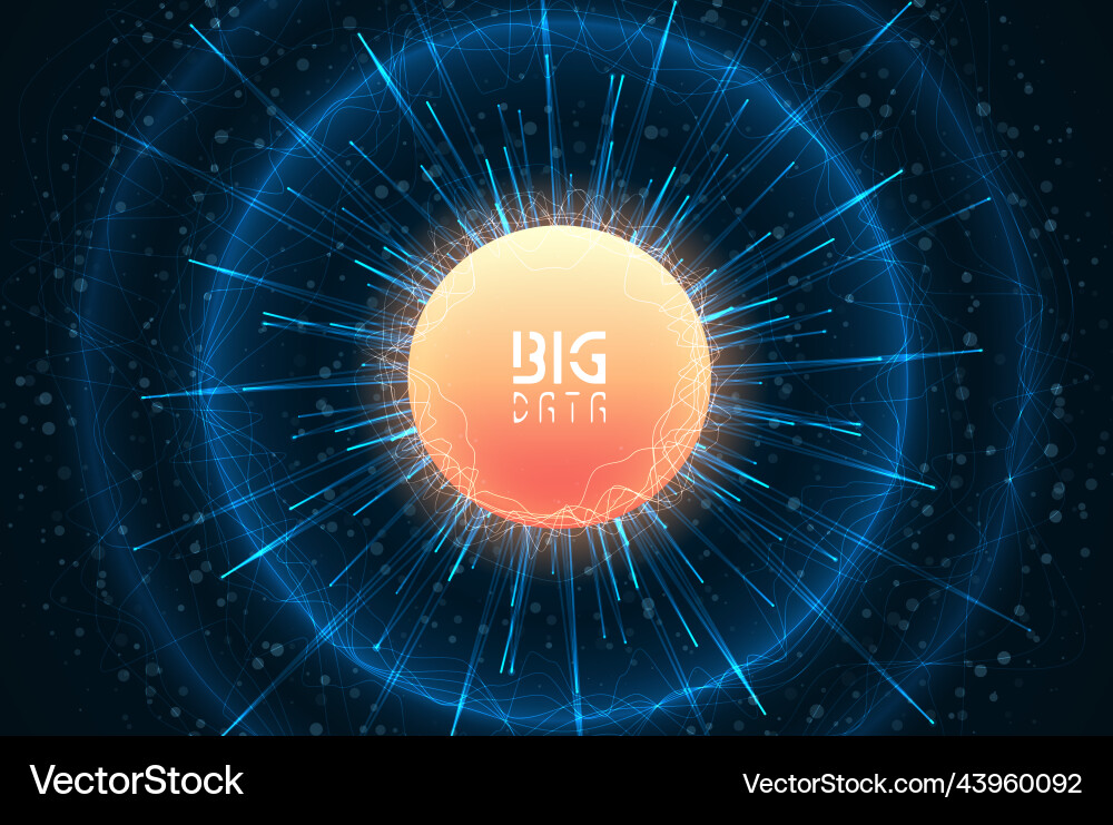 Abstract virtual digital stream Royalty Free Vector Image