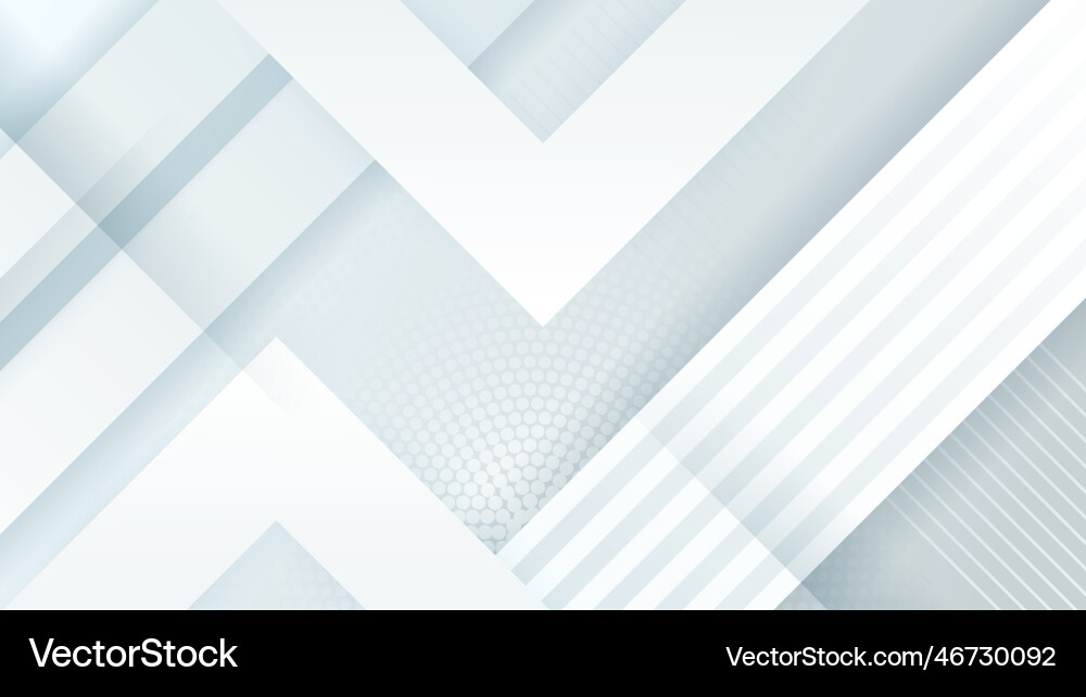 Abstract white geometric shape with futuristic Vector Image