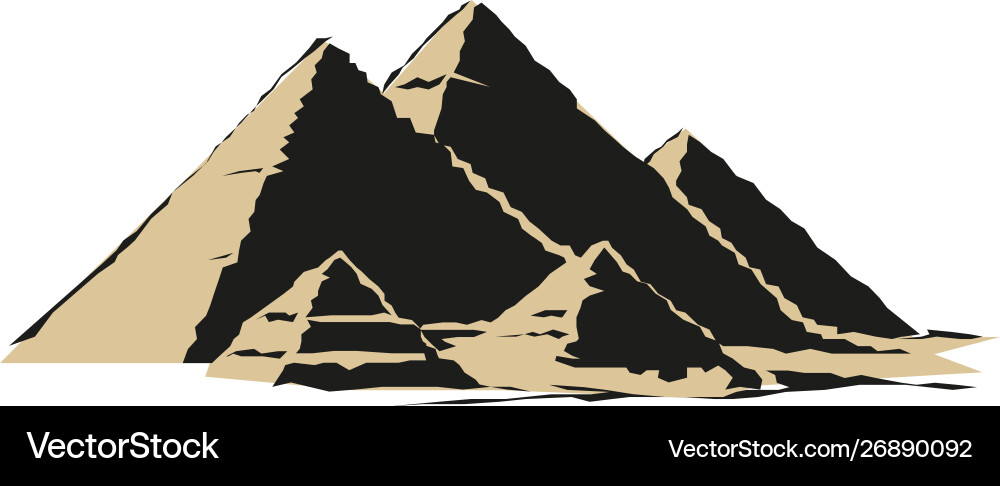 Ancient Egyptian Pyramids Icon Royalty Free Vector Image