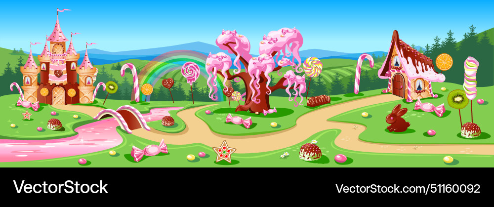 Candy land Royalty Free Vector Image - VectorStock