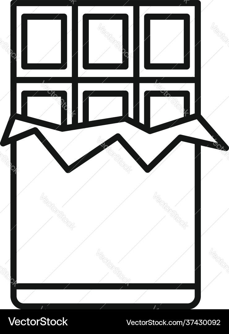 Chocolate bar icon outline style Royalty Free Vector Image