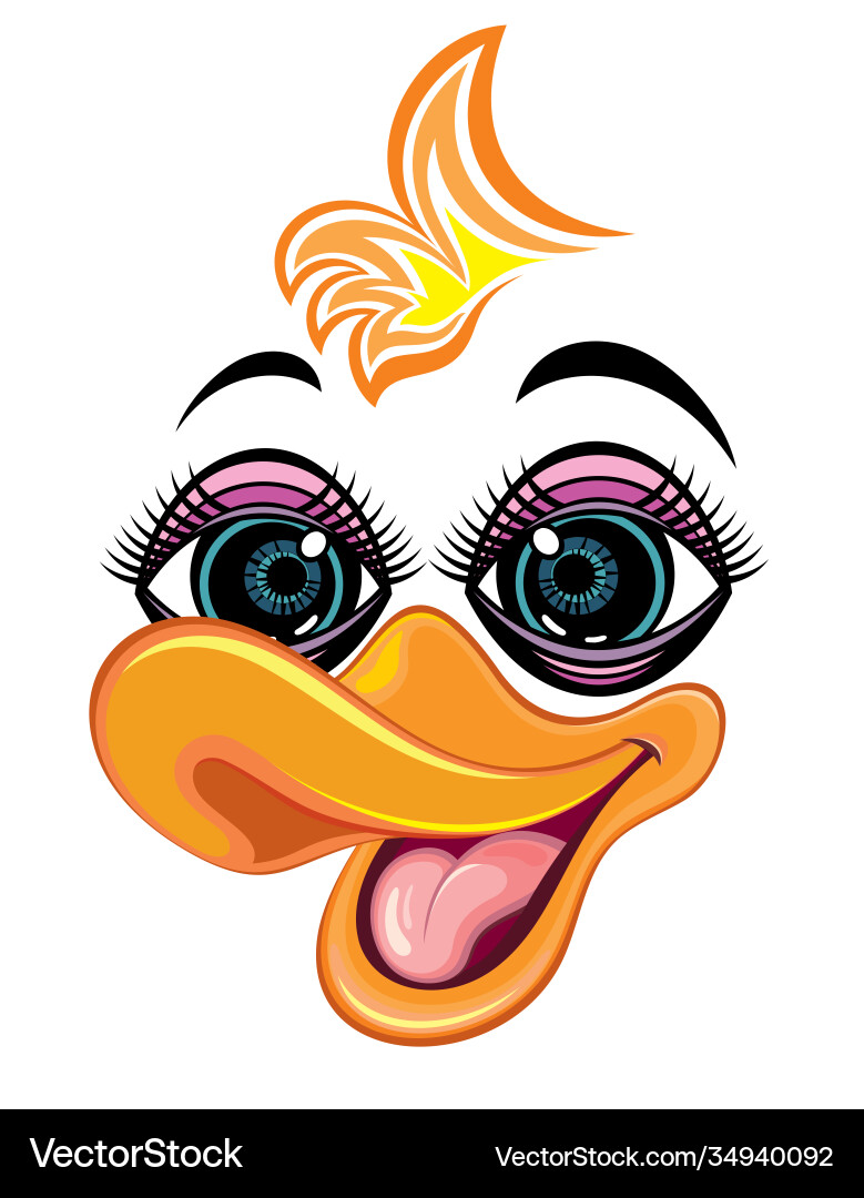 Cute little duck Royalty Free Vector Image - VectorStock