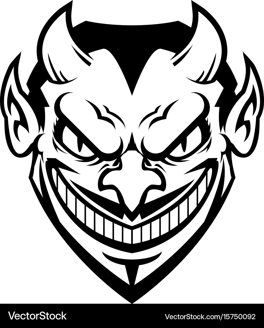 Devil face Royalty Free Vector Image - VectorStock