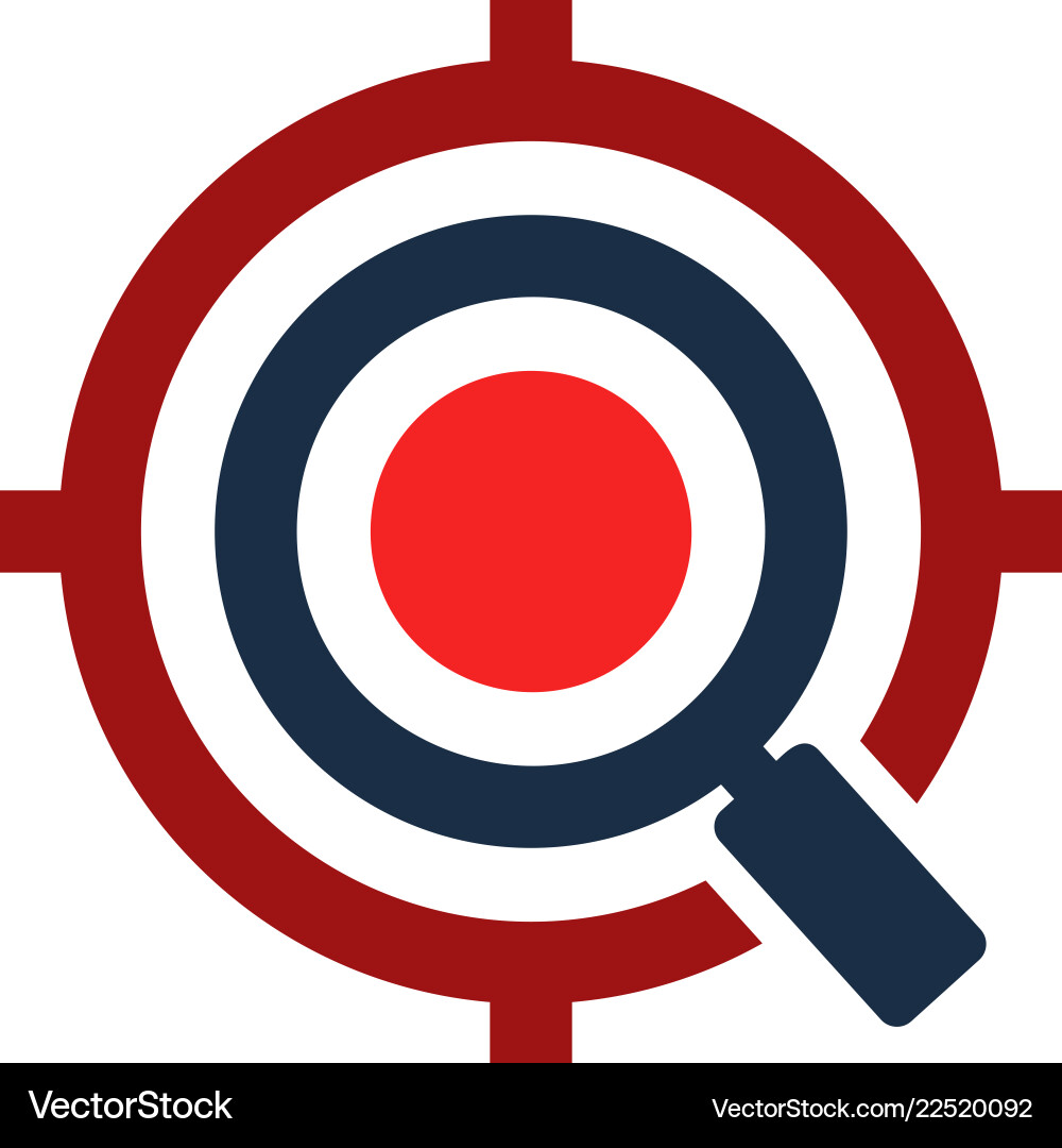 Find target logo icon design Royalty Free Vector Image