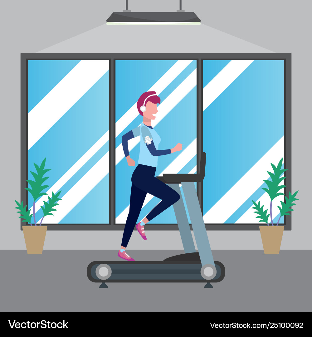 Fitness exercise cartoon Royalty Free Vector Image