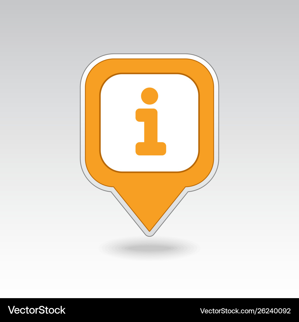 Information pin map icon pointer markers Vector Image