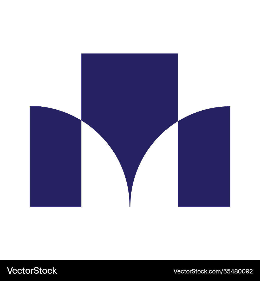 Modern m letter monogram logo design Royalty Free Vector