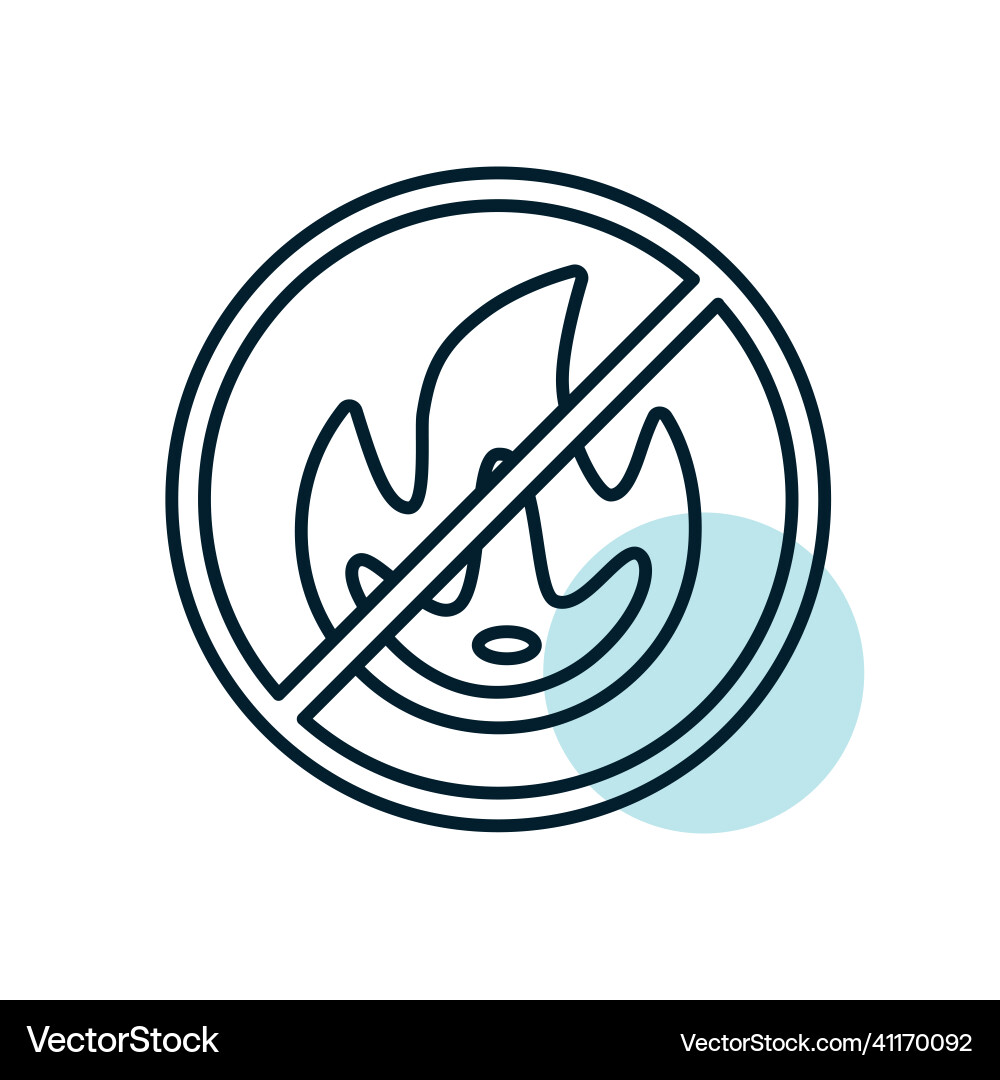 No fire flame sign icon symbol stop Royalty Free Vector