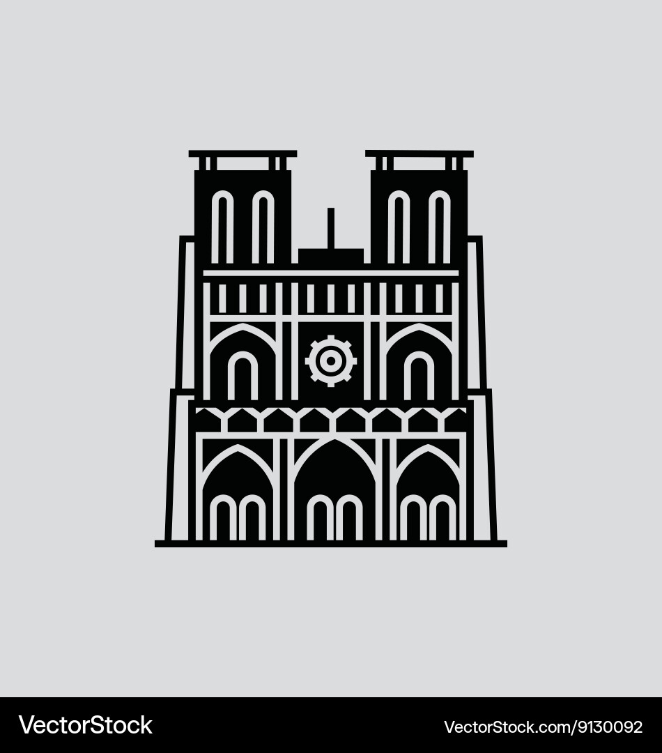 Notre dame Royalty Free Vector Image - VectorStock