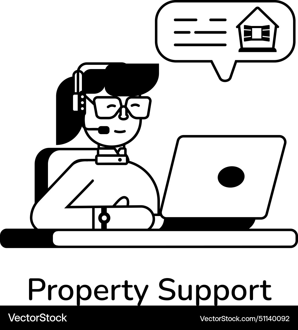 Property support Royalty Free Vector Image - VectorStock