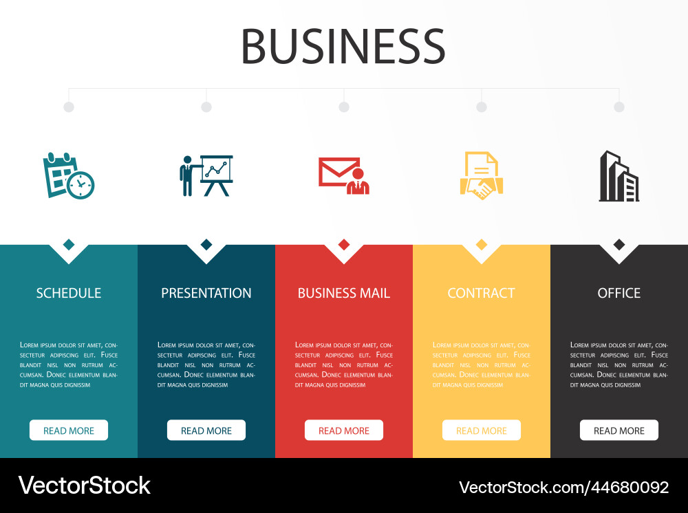 Schedule presentation business mail contract Vector Image
