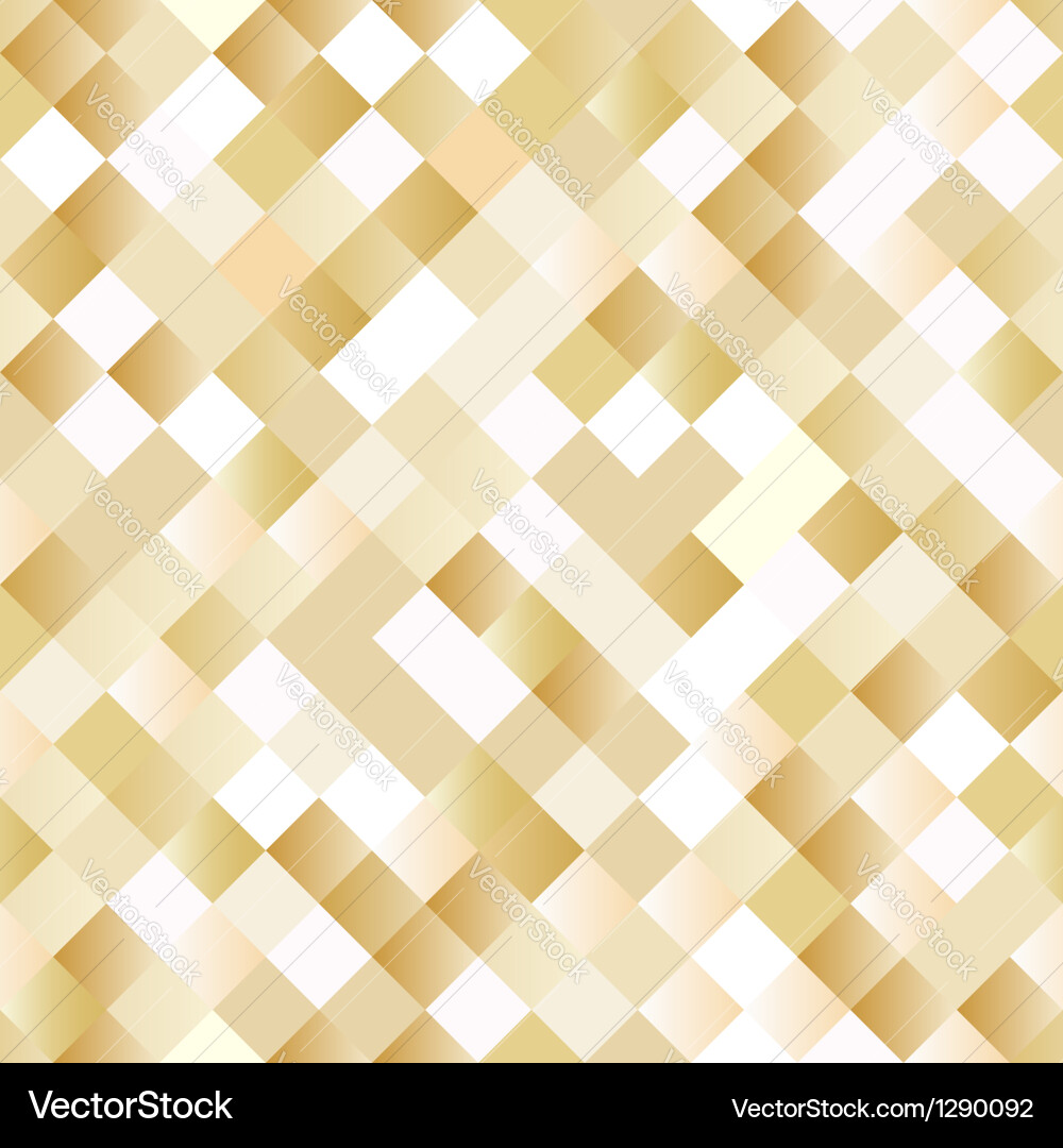Seamless background with shiny golden squares Vector Image