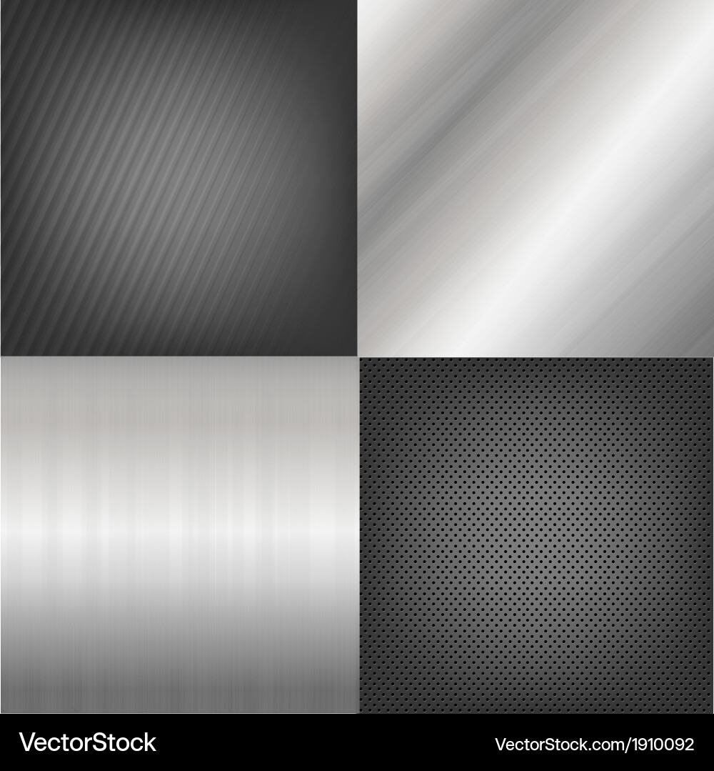 Set of metal texture background Royalty Free Vector Image