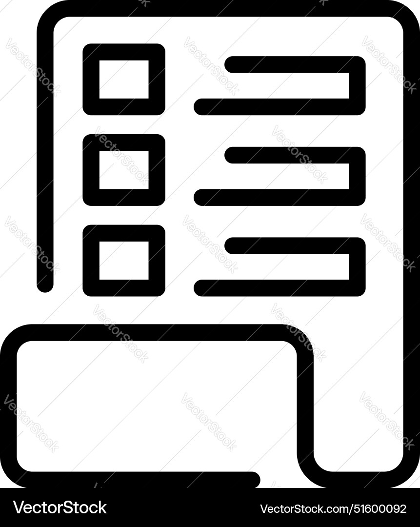 Simple black line art icon of a document – Royalty-Free Vector ...
