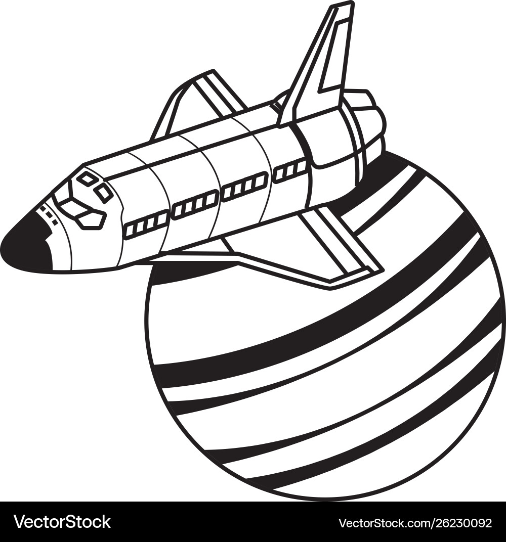 Space exploration and planets cartoon Royalty Free Vector
