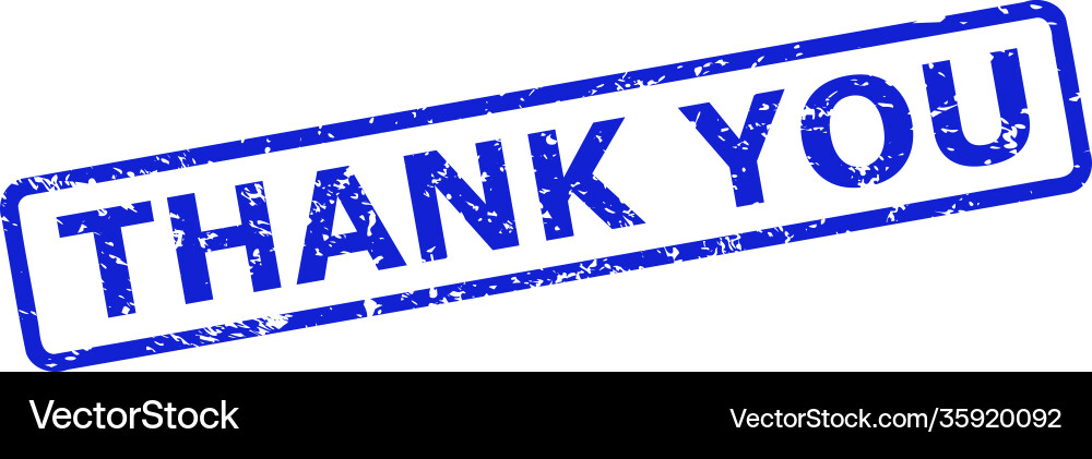 Thank you watermark with unclean surface Vector Image