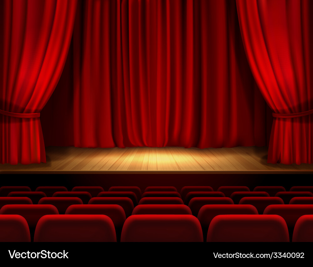 Theater stage background Royalty Free Vector Image