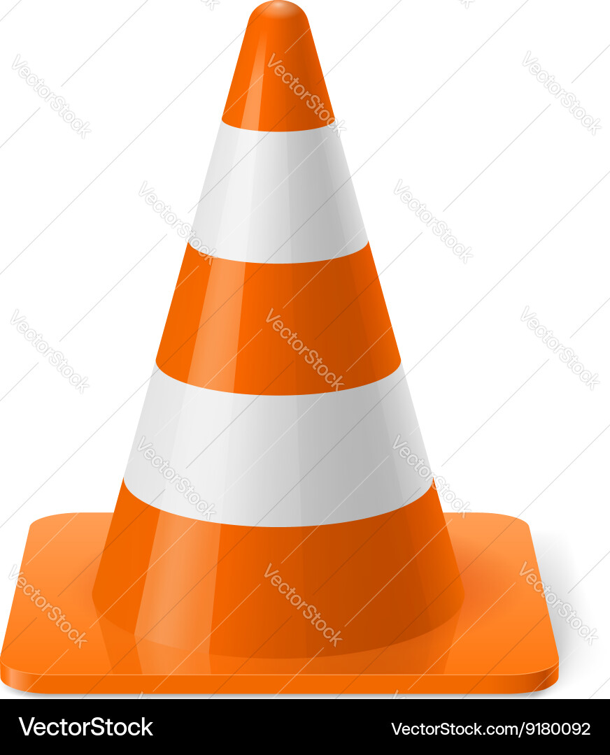Traffic cone Royalty Free Vector Image - VectorStock