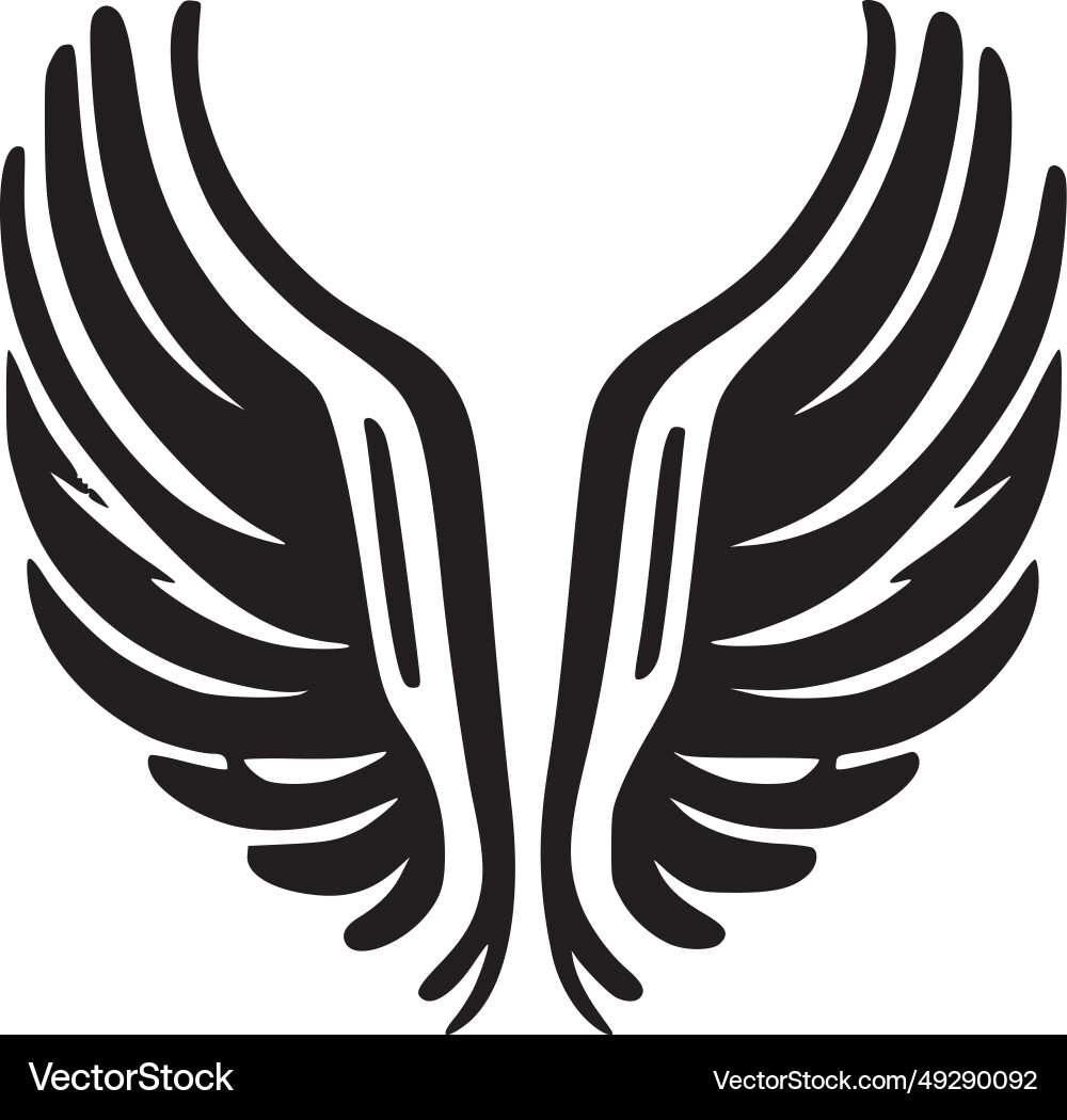 Wings - minimalist and simple silhouette Vector Image