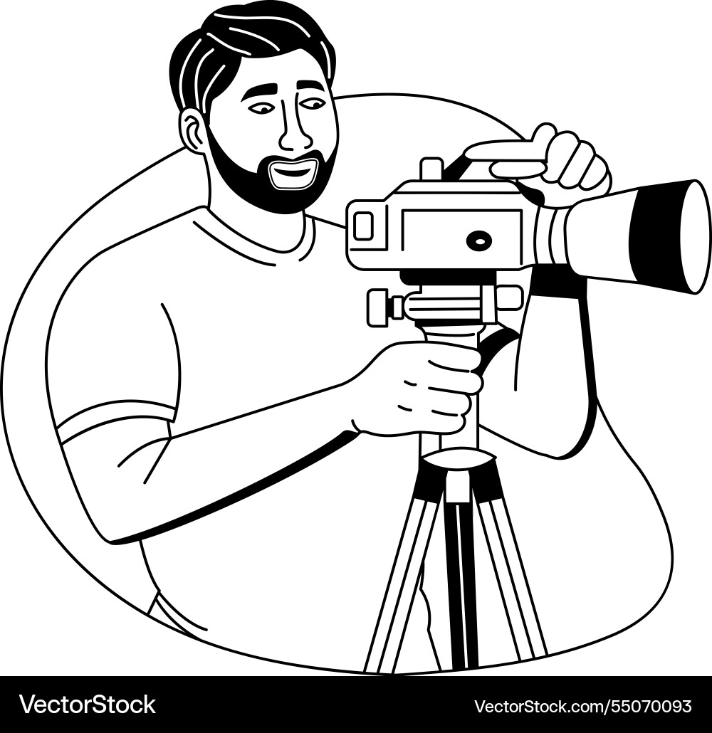 A glyph of filmmaker i Royalty Free Vector Image