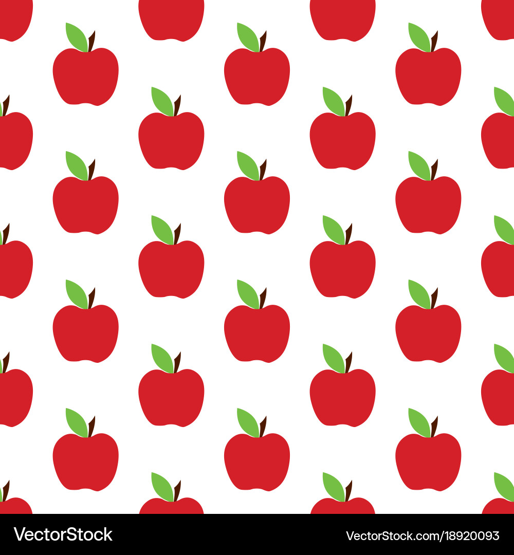 Apple pattern on the white background Royalty Free Vector