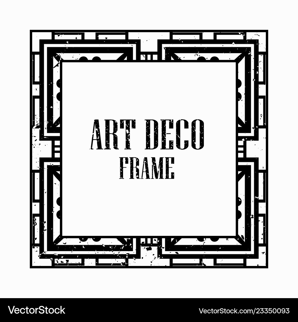 Art deco vintage frame Royalty Free Vector Image