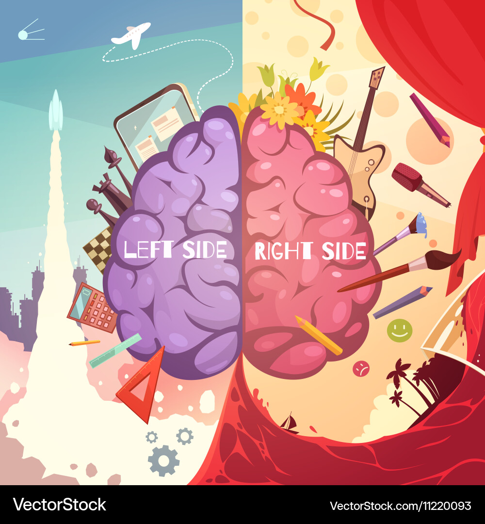 Left Brain Vs Right Brain Cartoon Left Brain Right Brain Wallpapers