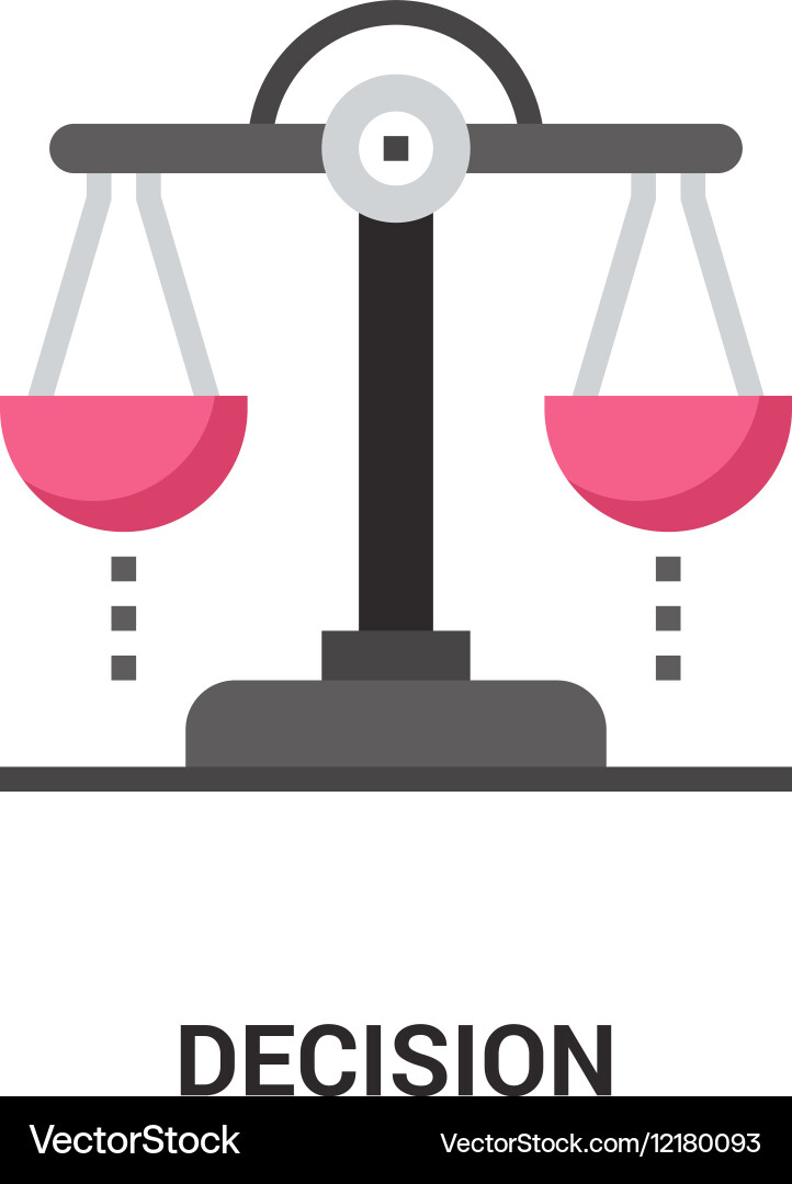Decision Scales Icon Royalty Free Vector Image