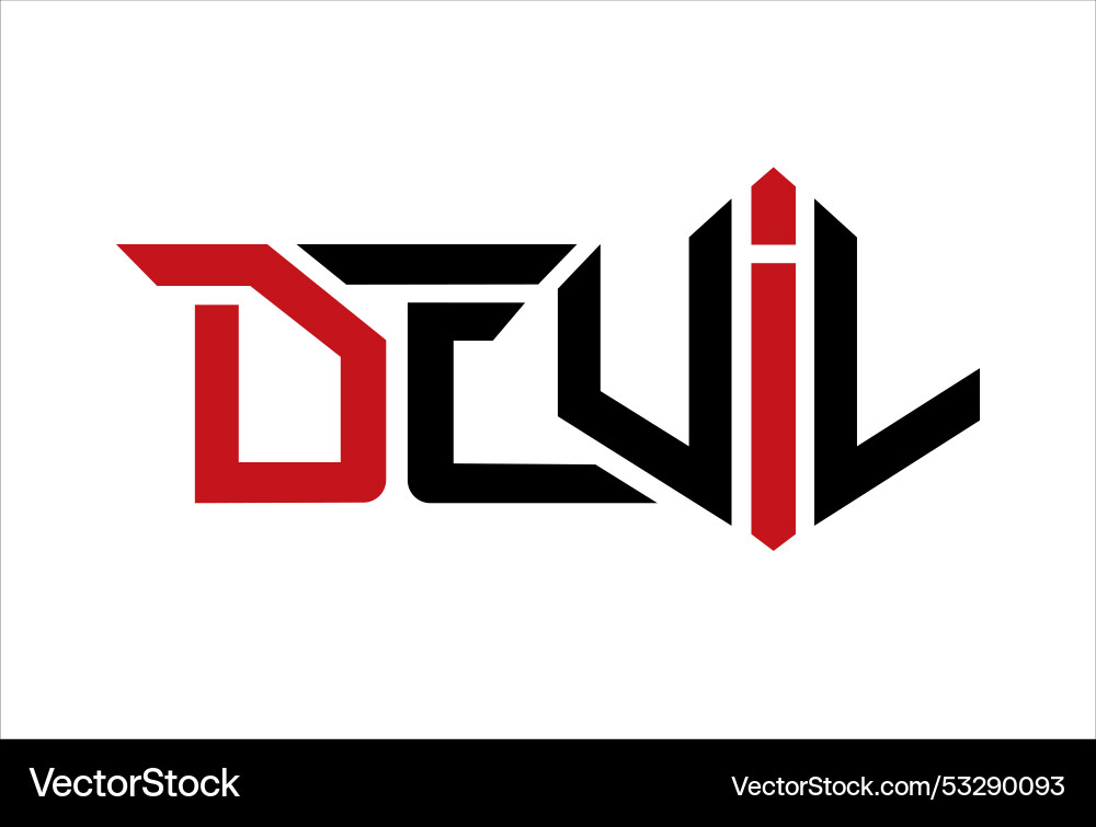 Devil typography logo icon design Royalty Free Vector Image