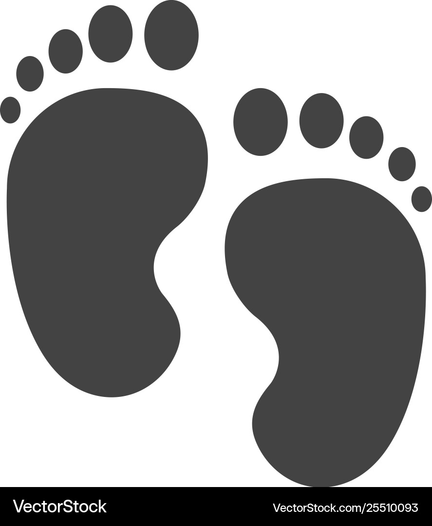 Foot print walking icon Royalty Free Vector Image