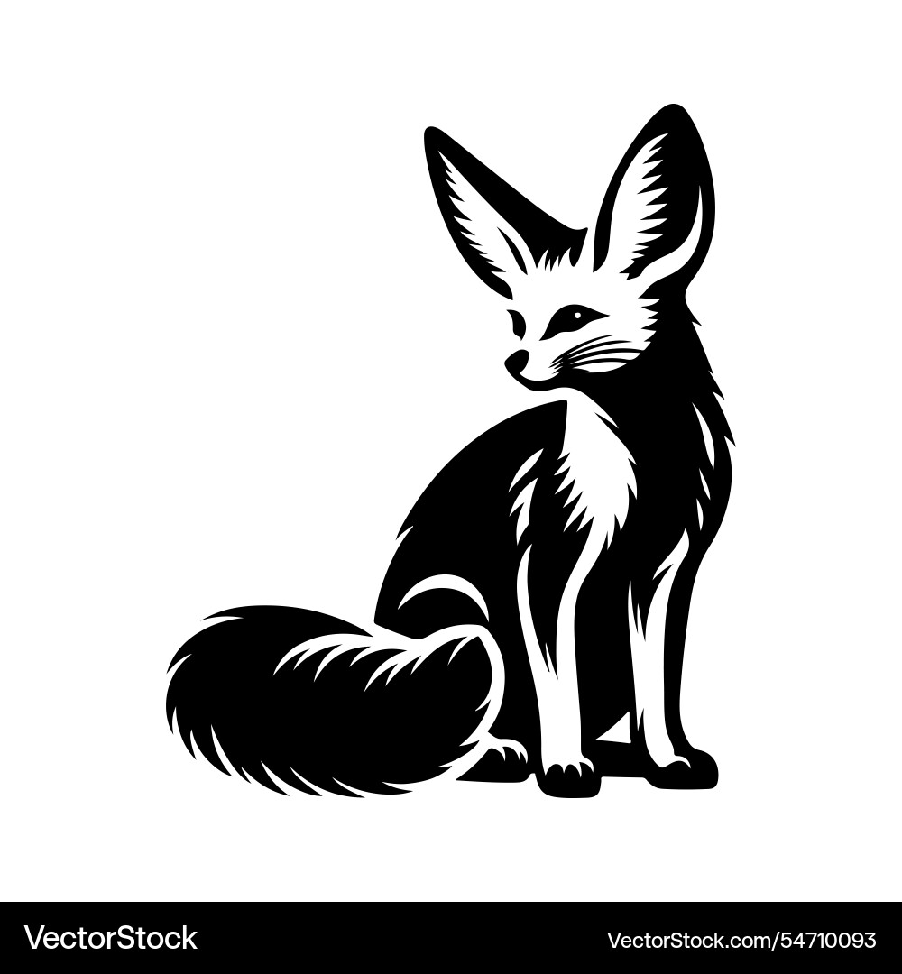 Fox bee silhouette Royalty Free Vector Image - VectorStock