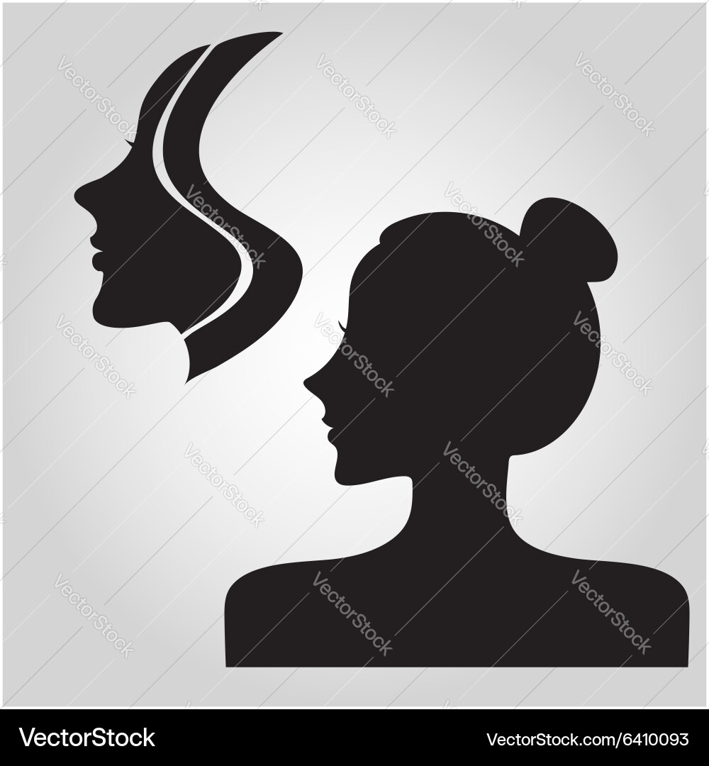 Frau Logo Silhouette Lizenzfreies Vektorbild