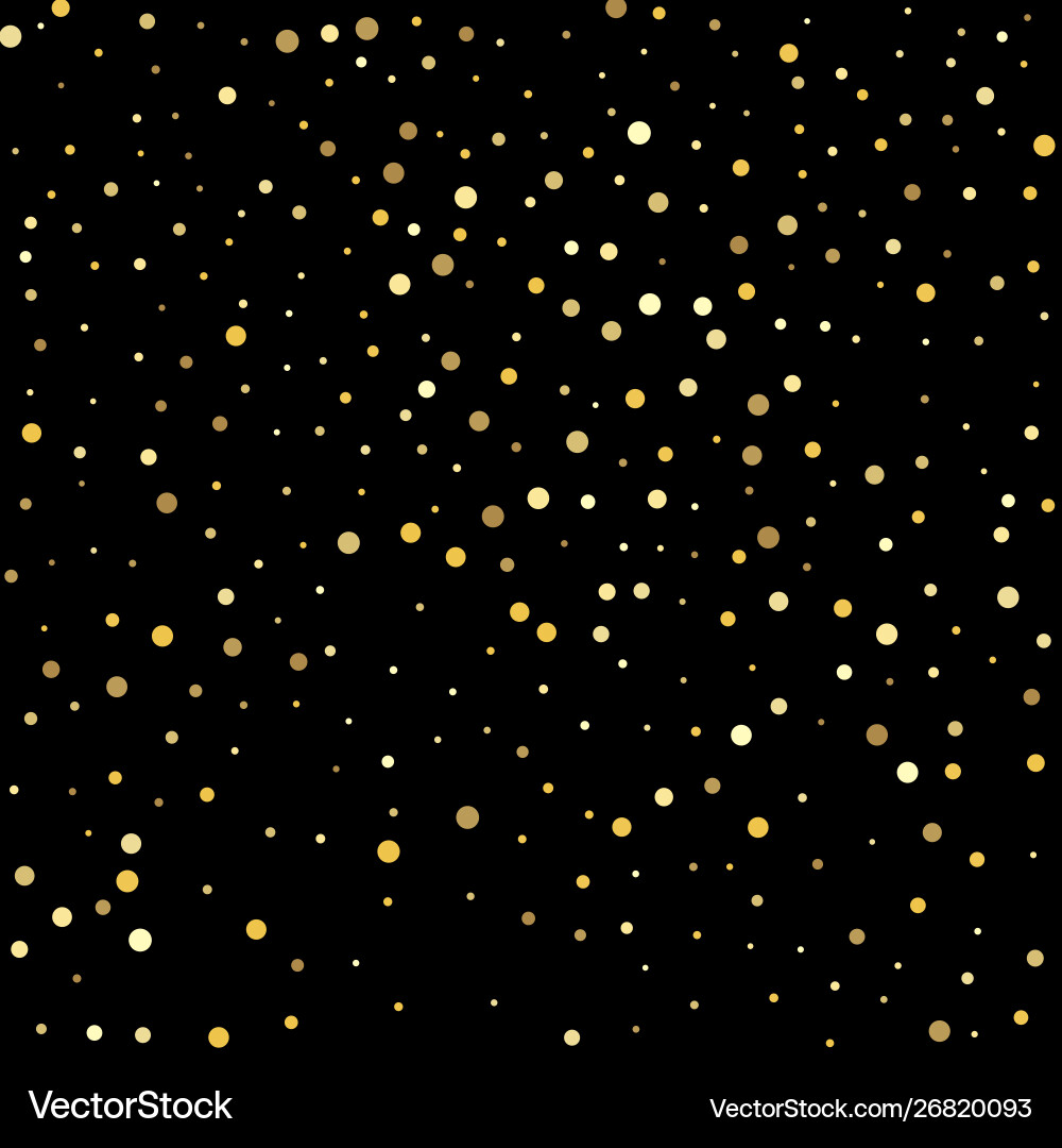Gold flying dots confetti magic cosmic christmas Vector Image