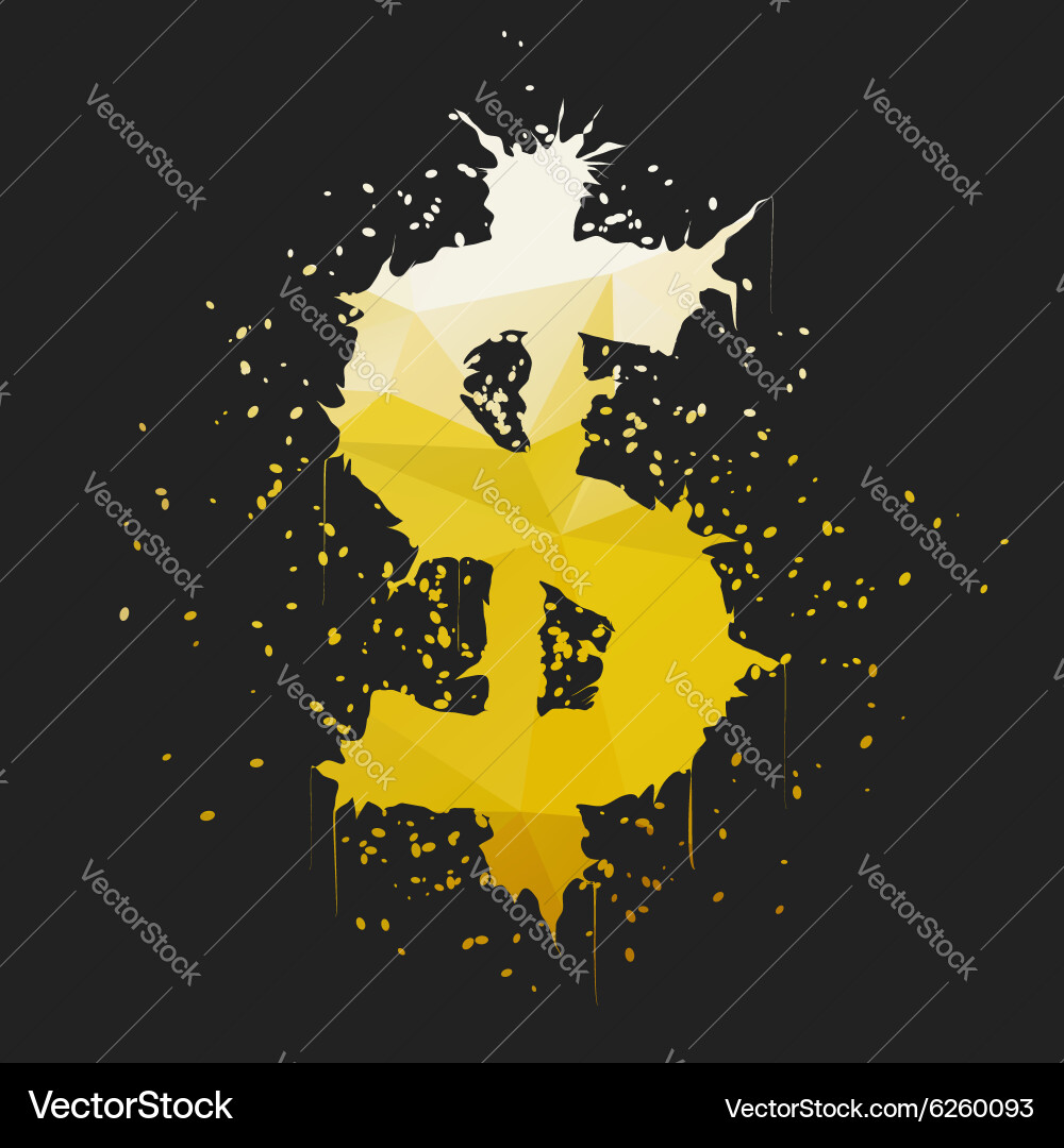Grunge dollar sign Royalty Free Vector Image - VectorStock