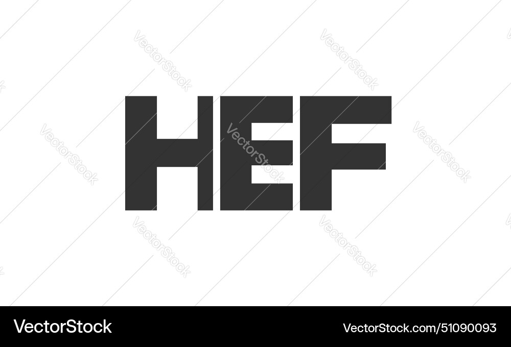 Hef logo design template with strong and modern Vector Image