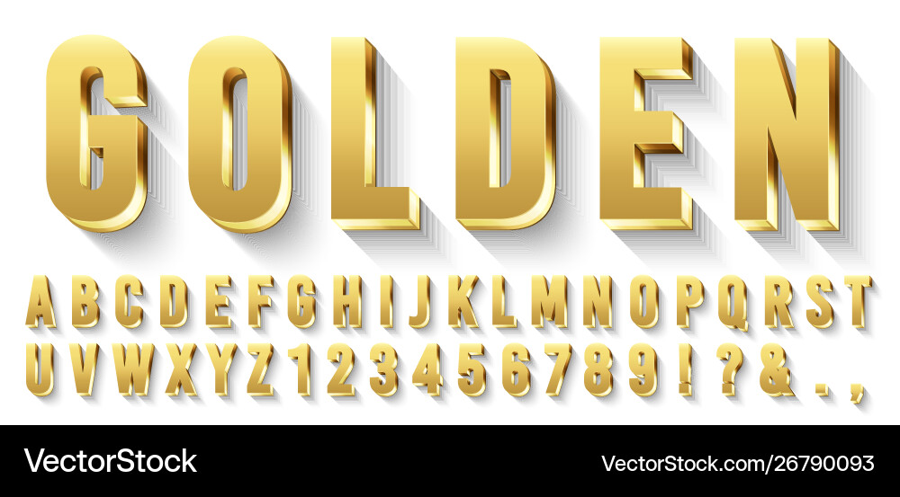 Gold letters Vector Images & Graphics for Commercial Use | VectorStock