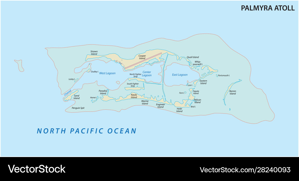 Map palmyra atoll usa Royalty Free Vector Image