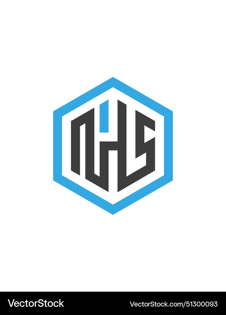 Nhs triangle logo design Royalty Free Vector Image