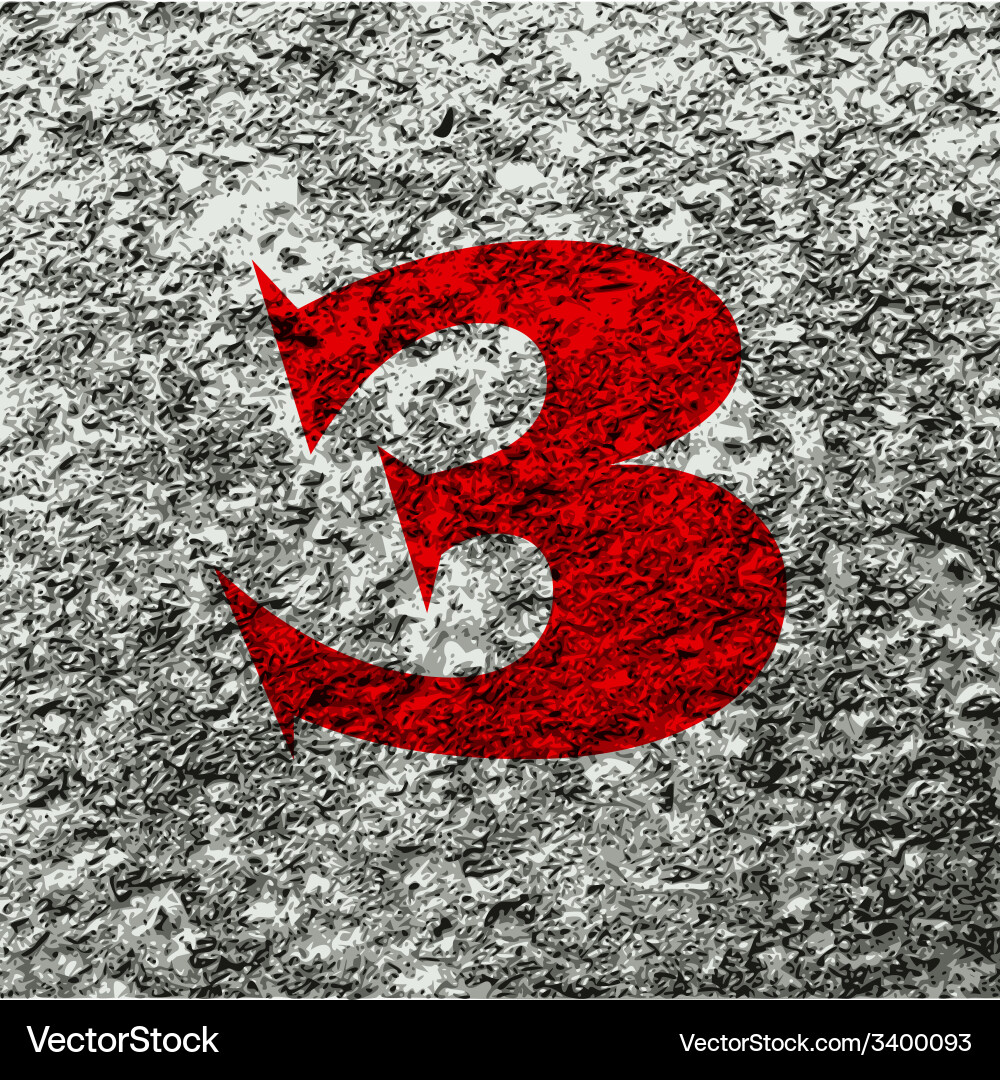 Number three icon symbol flat modern web design Vector Image