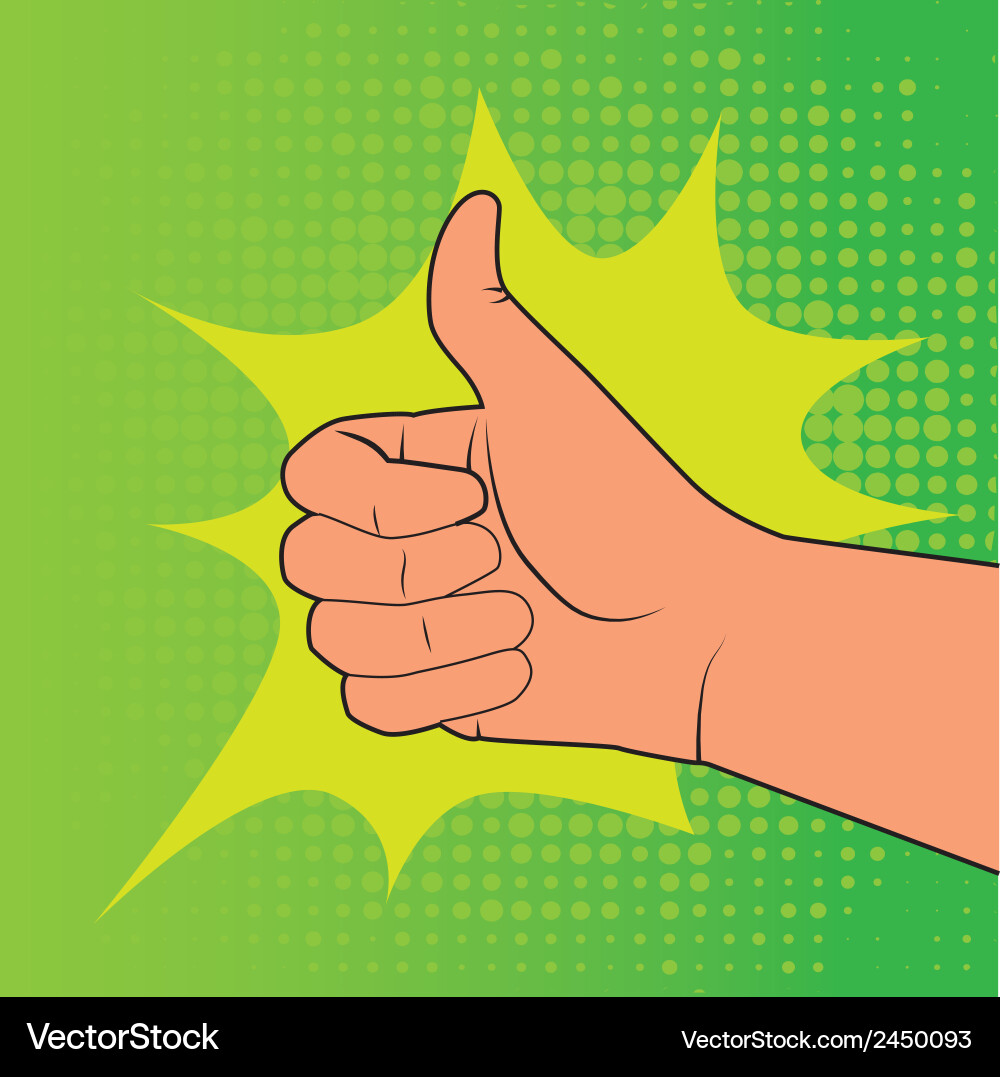 OK Hand Icon - Dotted Green Background Royalty Free Vector